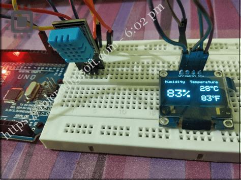 Nterfacing Arduino With Ssd1306 Oled And Dht11dht22 Sensor