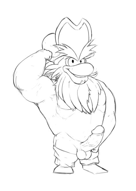 Rule 34 2017 Anthro Avian Balls Beak Beard Bird Captain Rockhopper Clothed Clothing Club