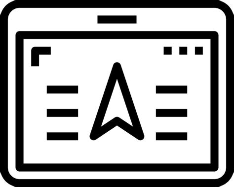 A Tablet With A Compass Icon On It 51046214 Vector Art At Vecteezy