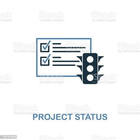 프로젝트 상태 아이콘입니다 두 가지 색상 관리 아이콘 컬렉션에서 프리미엄 디자인입니다 픽셀 완벽 한 간단한 그림 프로젝트 상태