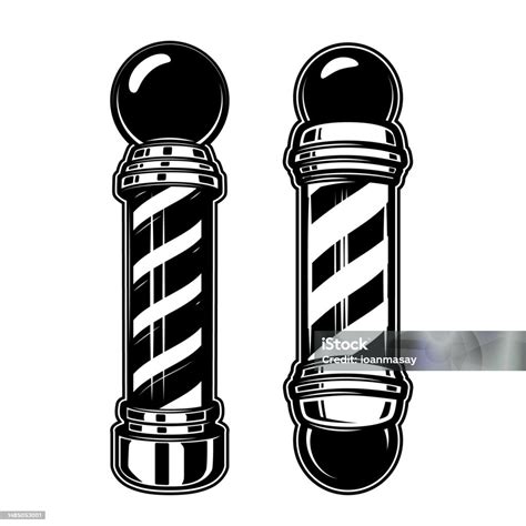 이발사 기둥 라벨 기호 엠블럼에 대한 디자인 요소 벡터 그림 이발소 간판에 대한 스톡 벡터 아트 및 기타 이미지 이발소 간판