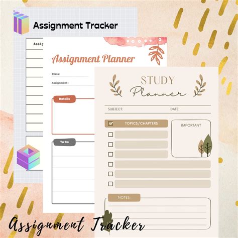 Assignment Tracker School Activity Planner Notepad Memopadnon Sticky