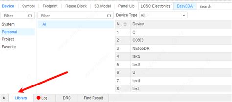 Bottom Panel Library EasyEDA Pro User Guide
