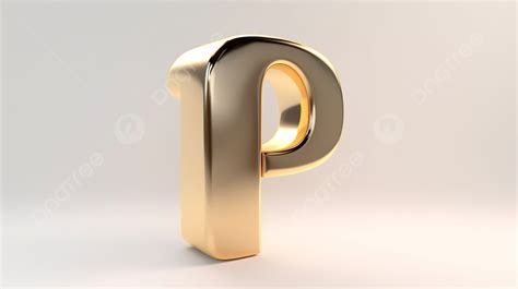 흰 벽에 홀로 서 있는 3d 렌더링의 황금 금속 P 문자 알파벳 타이포그래피 알파벳 3d 알파벳 배경 일러스트 및 사진