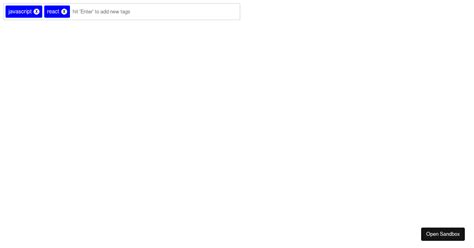 React Tags Input Function Component Codesandbox