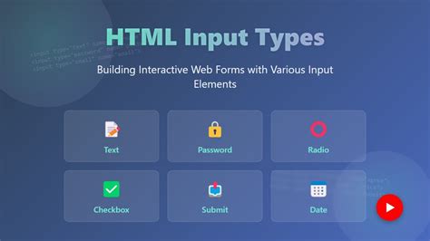Mastering Html Input Types A Beginners Guide To Web Forms Youtube