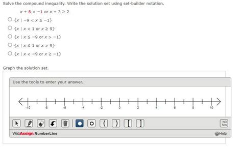 Solved Solve The Compound Inequality Write The Solution Set