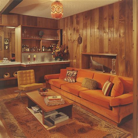 Living Room From The 70s 70s Themed Bar 70s Furniture Living Room