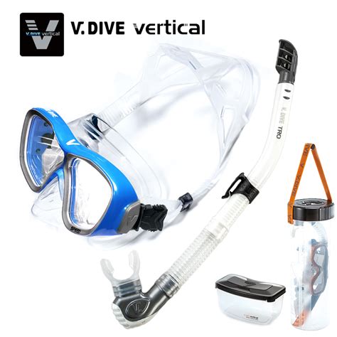 台湾vdive专业潜水镜潜水面镜呼吸管套装水肺深潜装备可配近视虎窝淘