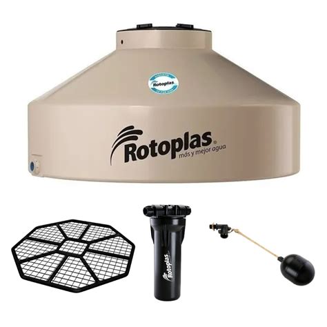 Combo Tanque Rotoplas 1000 Litros Flat Con Filtro Y Flotante 34 Base Reforzada