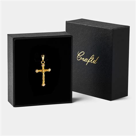 Melted Crucifix 18ct Gold Sterling Silver