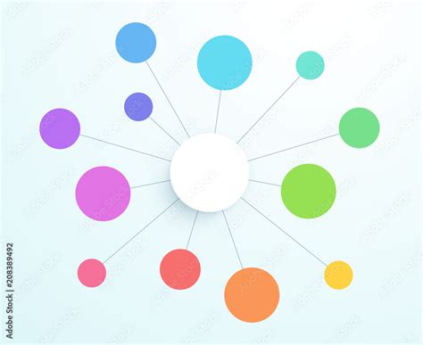 Abstract Vector Flat Large Mind Map Infographic Stock Vector Adobe Stock