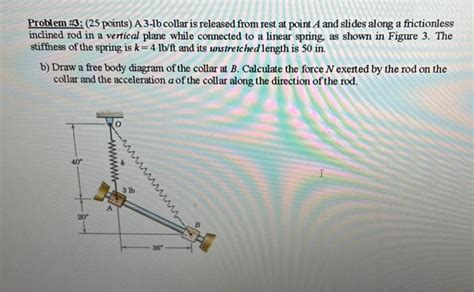 Solved Problem 3 25 Points A 3 Lb Collar Is Released Chegg Com