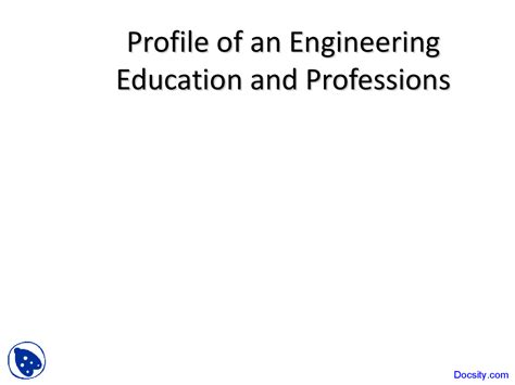 Engineering Education And Professions Introduction To Engineering