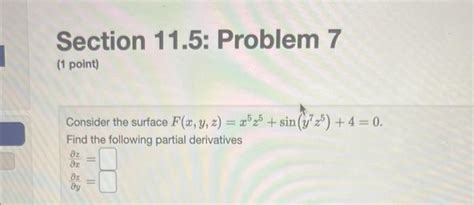 Solved Section 115 Problem 7 1 Point Consider The