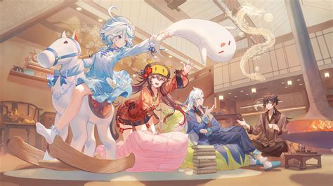Furina Hu Tao Neuvillette Zhongli Genshin Impact 3200x1800 R