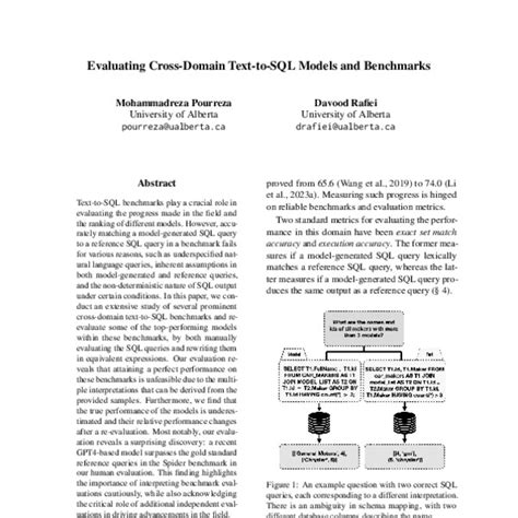 Evaluating Cross Domain Text To Sql Models And Benchmarks Acl Anthology