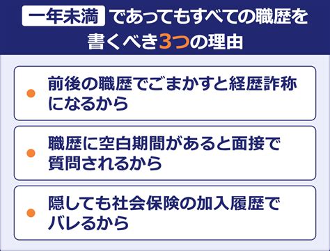 一年未満の職歴も履歴書に書かないとだめバレたときのリスクとは転職Hacks