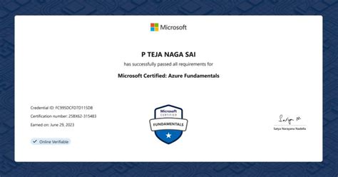 P Teja Naga Sai On Linkedin Technology Cloud Microsoft Azure Globalcertification