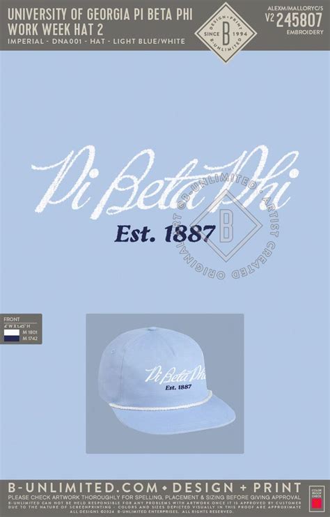 Pi Beta Phi Work Week Hat Greek Event B Unlimited Designs In 2025