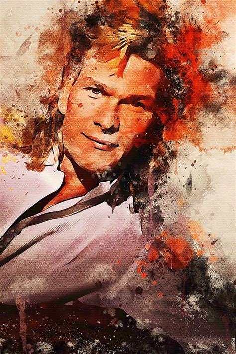 Celebrity Swayze Patrick American Actor Dancer Singer Songwriter Famous People Colorful Digital