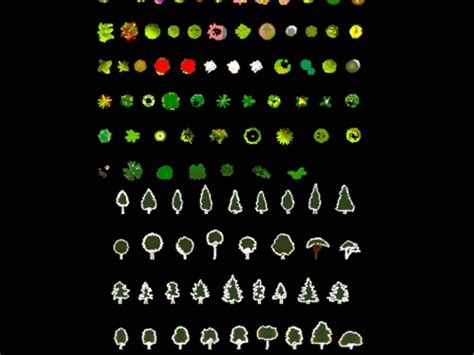 Vegetation Trees And Top View In DWG MB CAD Library
