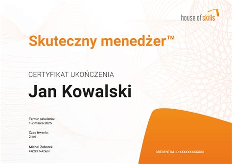 PoznaŃ Skuteczny Menedżer™ House Of Skills