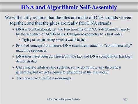 Ppt Algorithmic Self Assembly At The Nano Scale Powerpoint