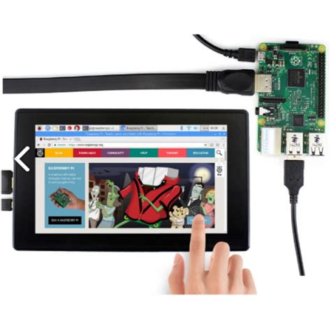 7inch capacitive touch screen for raspberry pi with abs plastic case