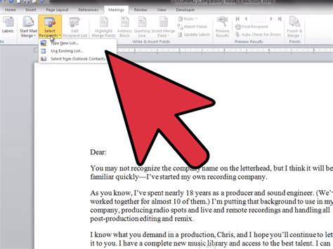 How To Use Mail Merge In Microsoft Word Webucator Printable Online