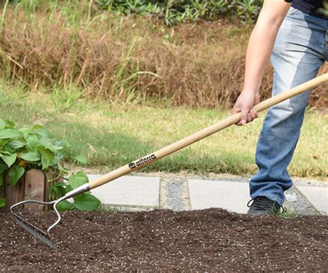 Stainless Steel Tines Bow Rake Wood Handle Alterra Tools