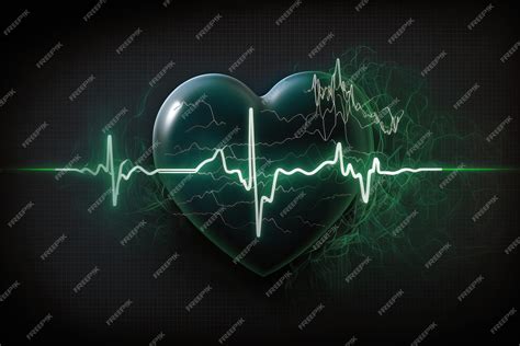 Premium Ai Image Cardiogram Of The Heart Electrical Activity Of The Heart Generative Ai