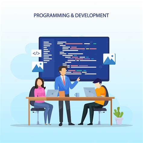 Premium Vector Programmer And Engineering Development Coding Web Development Website Design