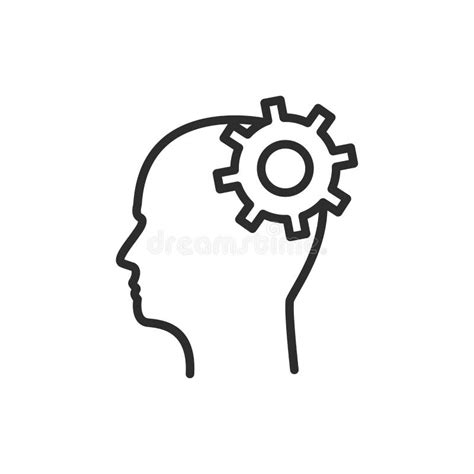 Business Strategy Related Vector Line Icon Strategic Thinking Vector