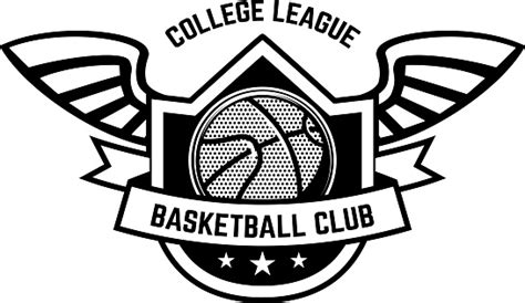 날개의 농구 스포츠 상징 포스터 레이블 상징 기호 T셔츠를 위한 디자인 요소입니다 길거리농구에 대한 스톡 벡터 아트 및 기타 이미지 Istock