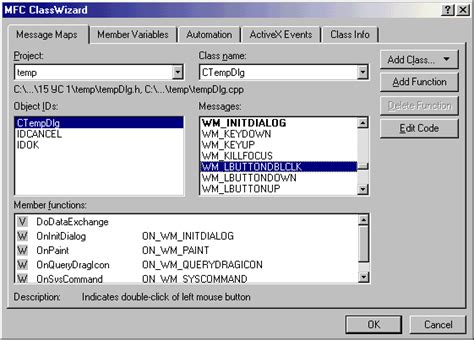 Иерархия классов Mfc и Class Wizard Visual C и Mfc Каталог статей ВСЕ ДЛЯ ПРОГРАММИСТА