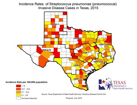 Streptococcus Pneumoniae Infection Pneumococcal Disease Data Texas Dshs