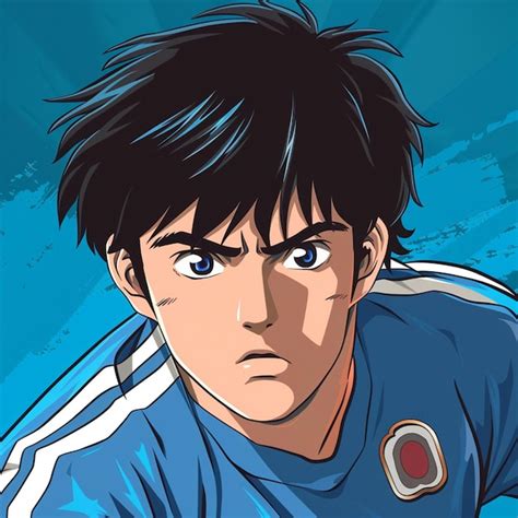 Captain Tsubasa Illustration Icon Cartoon Graphics Premium Ai Generated Image