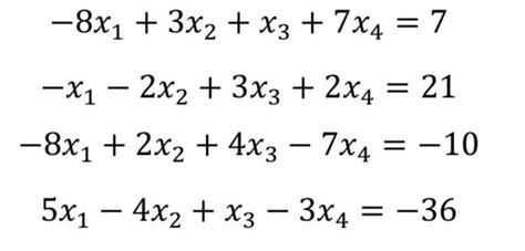 Solved Solve The Linear System Given Below Using The