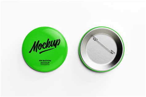 4 Free Pin Button Mockups Behance