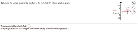 Solved Determine The Correct Exponential Function Of The Form Flx B