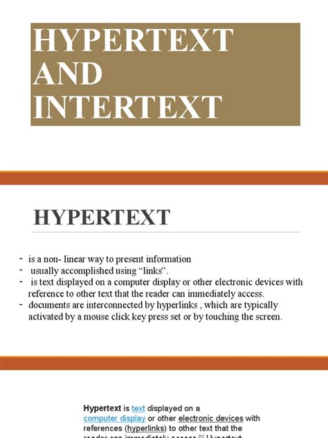 Hypertext And Intertext Download Free Pdf World Wide Web Internet