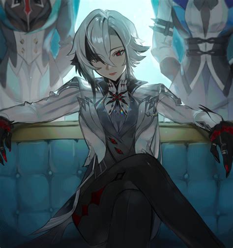 Arlecchino Frost Operative And Wind Operative Genshin Impact Drawn