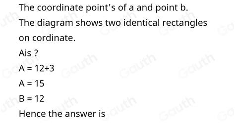 Solved B This Diagram Shows Two Identical Rectangles On Coordinate Axes Write The Coordinates
