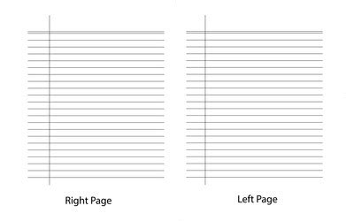 Narrow Line Notebook Pages Paper Grid Background Vector Image