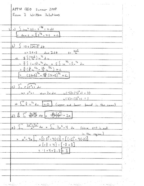 Bottom Calculus One For Engineers Solved Exam Docsity