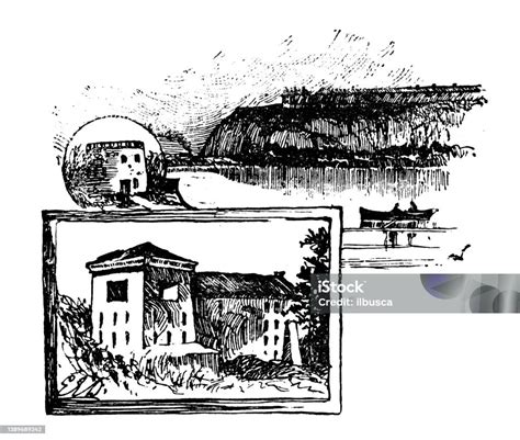 미국 미네소타 의 랜드 마크 및 회사의 골동품 삽화 포트 스넬링 19세기에 대한 스톡 벡터 아트 및 기타 이미지 19세기 19세기 스타일 건물 외관 Istock