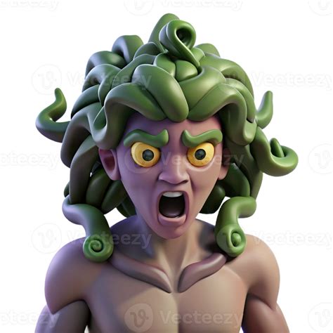 Serene Minimalist A Fearsome Gorgon Its Gaze Turning Onlookers To