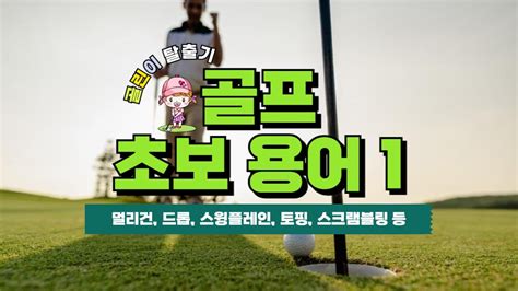 초보 골퍼들이 헷갈려 하는 골프 용어 모음 1탄 골프 골린이 Golf Youtube