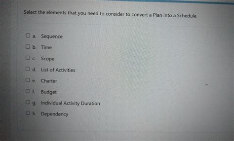 Solved Select The Elements That You Need To Consider To